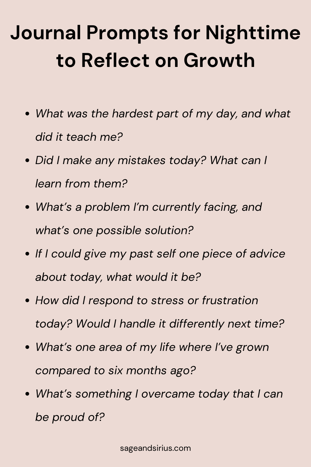 41 Evening Journal Prompts to Reflect and Unwind Before Bed - Sage and ...